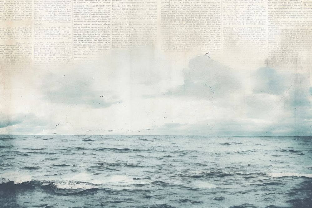 Ocean backgrounds newspaper nature. | Free Photo Illustration - rawpixel