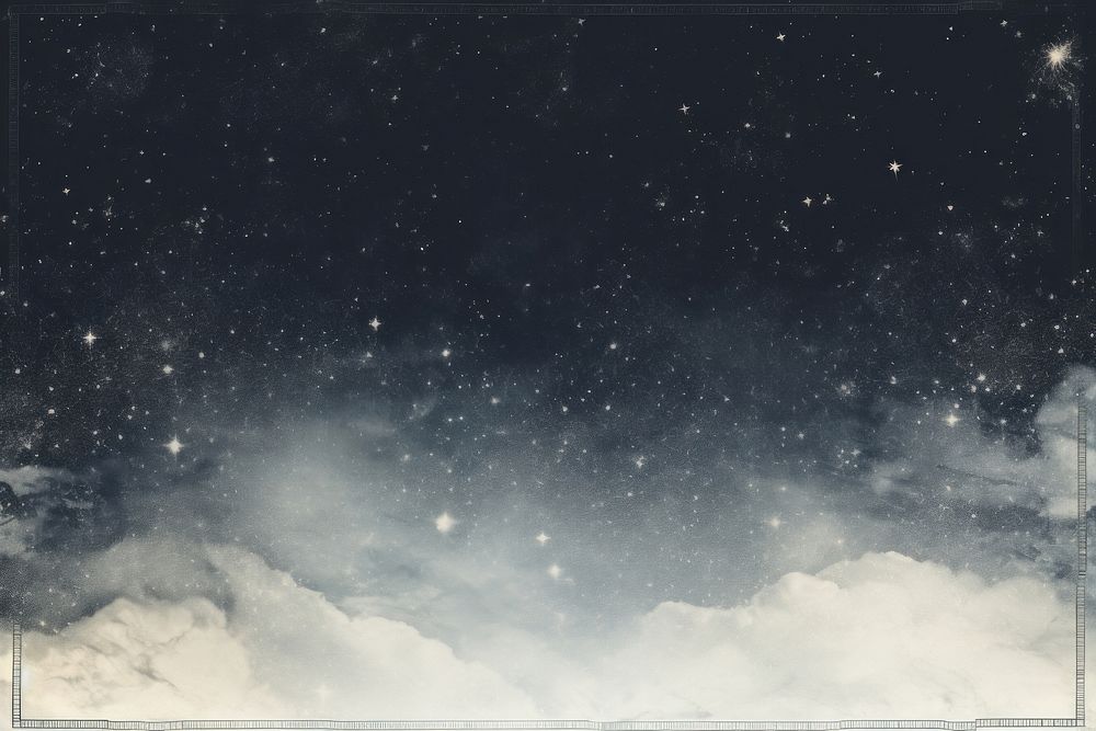 Ephemera style pale night sky | Free Photo Illustration - rawpixel