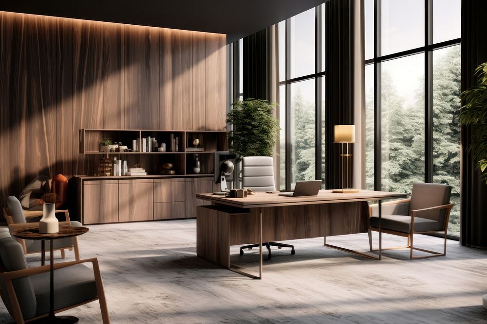 Modern Contemporary office furniture table. | Premium Photo - rawpixel