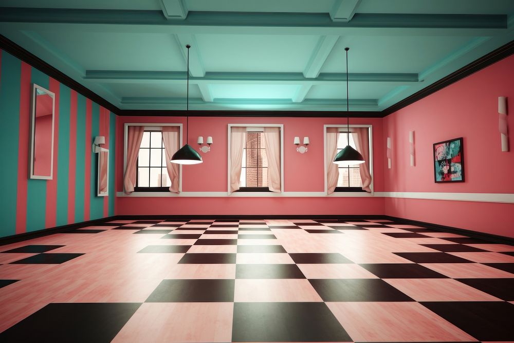 Memphis design empty room art | Free Photo Illustration - rawpixel