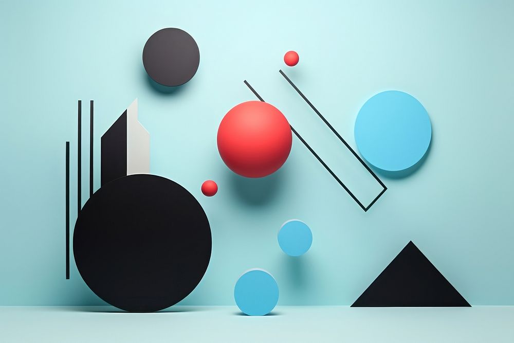 Memphis design minimal light blue | Free Photo Illustration - rawpixel