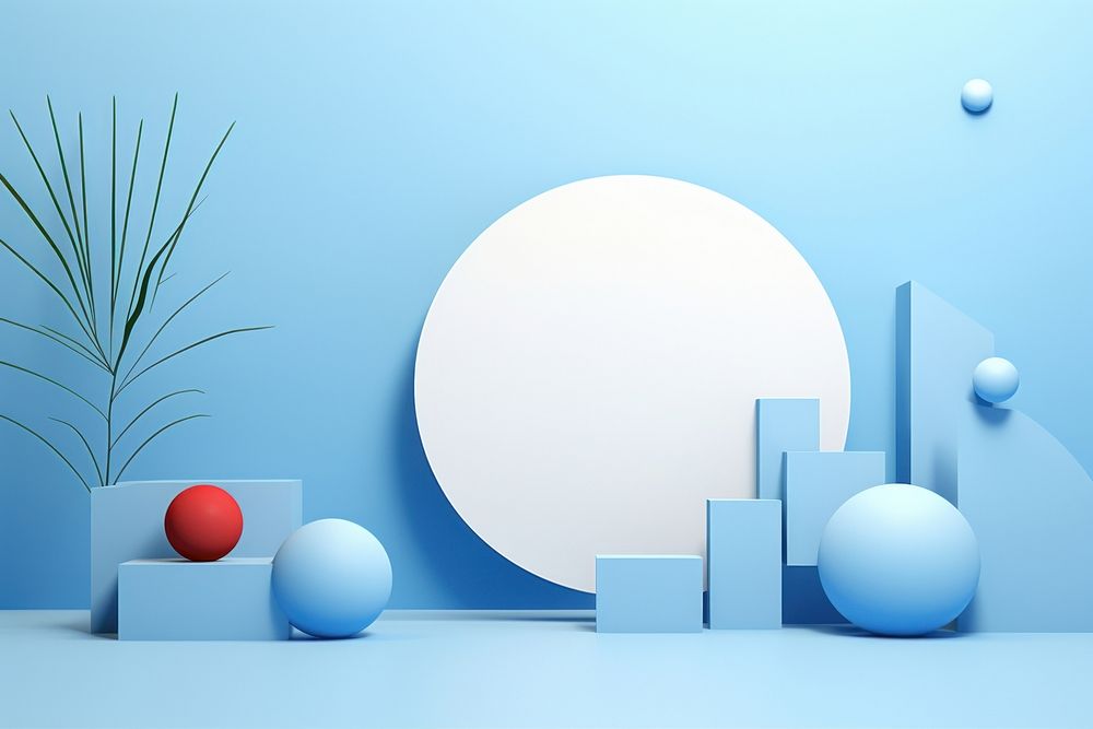 Memphis design minimal light blue | Free Photo Illustration - rawpixel