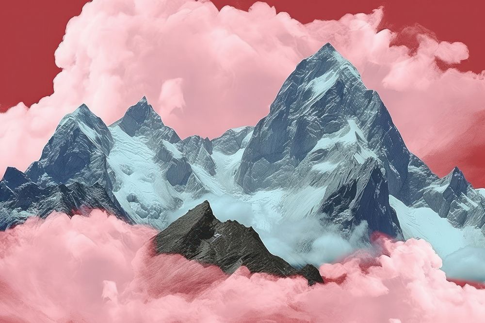Minimal Collage Retro dreamy alpine | Free Photo Illustration - rawpixel