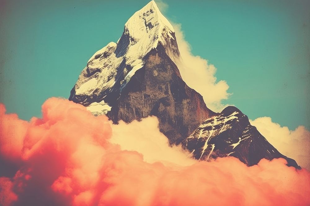 Minimal Collage Retro dreamy alpine | Premium Photo Illustration - rawpixel