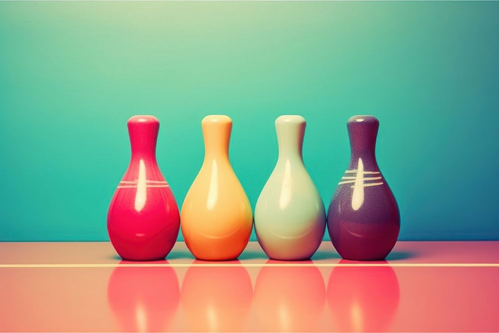 Minimal Collage Retro dreamy bowling | Premium Photo Illustration ...