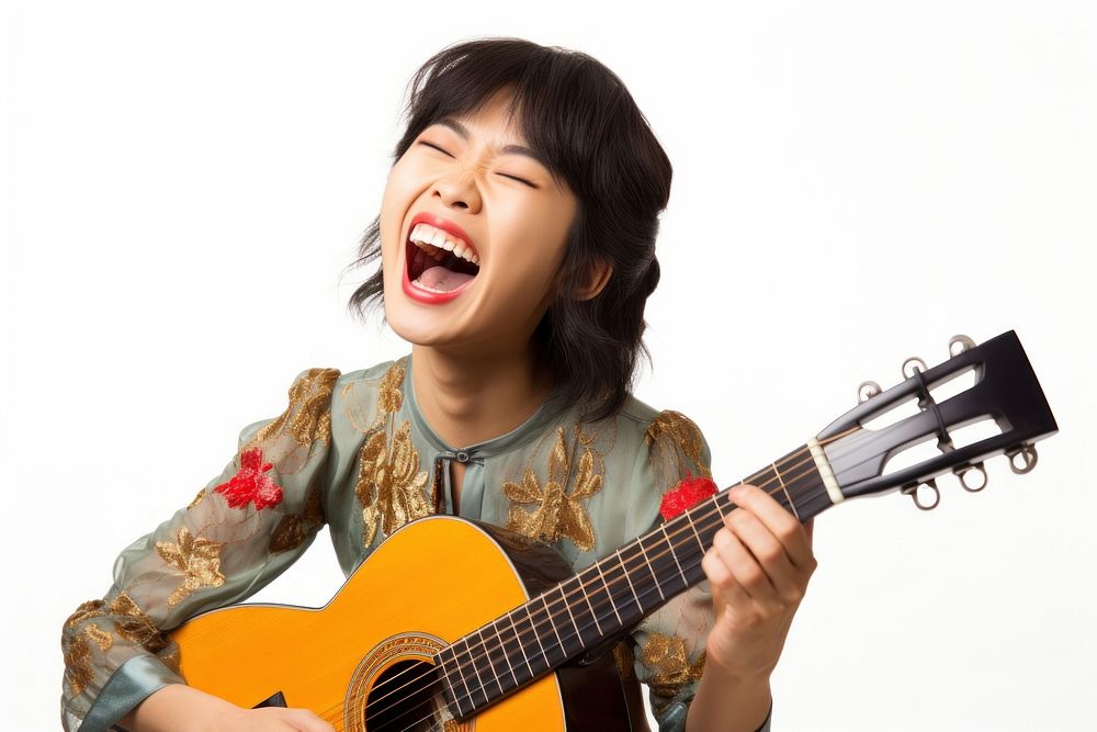 Chinese woman singing smile laughing | Free Photo - rawpixel