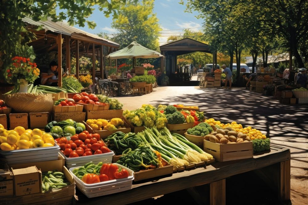 Market box farmer's market transportation. | Premium Photo - rawpixel