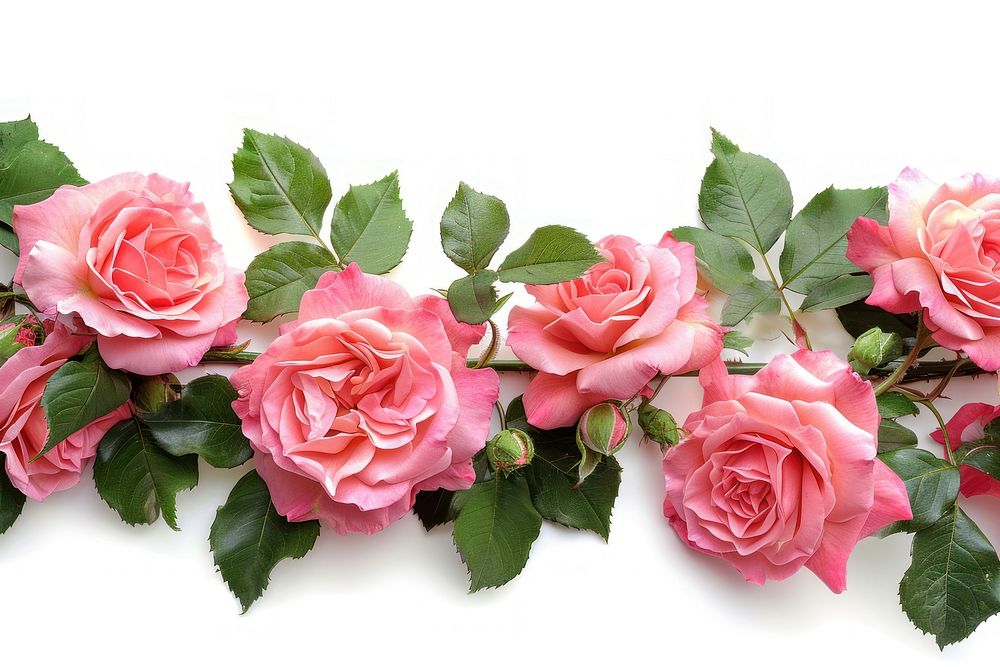 Rose border flower plant nature. | Premium Photo - rawpixel