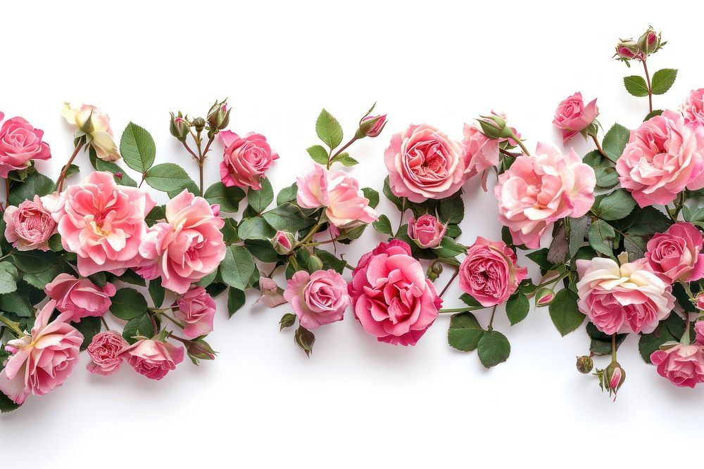 Roses border flower plant nature. | Premium Photo - rawpixel