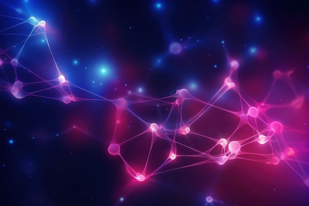 Gradient neon background molecular structures | Premium Photo ...