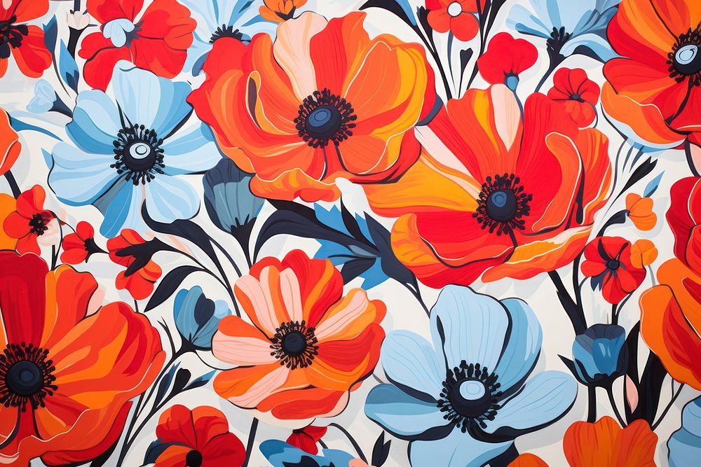 Floral patterns art backgrounds painting. | Free Photo Illustration ...