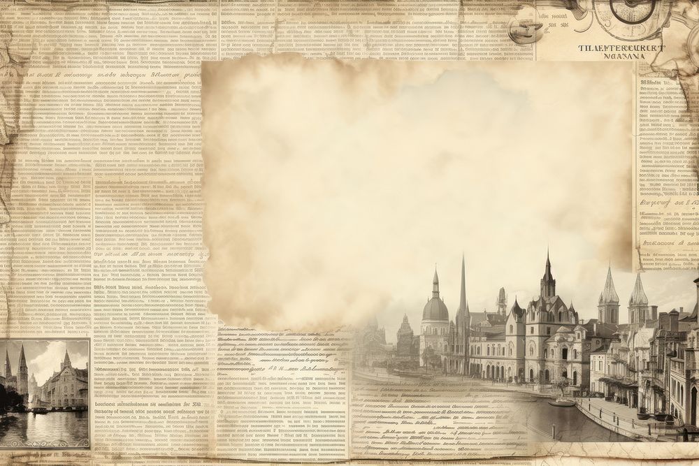 Vintage city border newspaper architecture | Free Photo Illustration ...