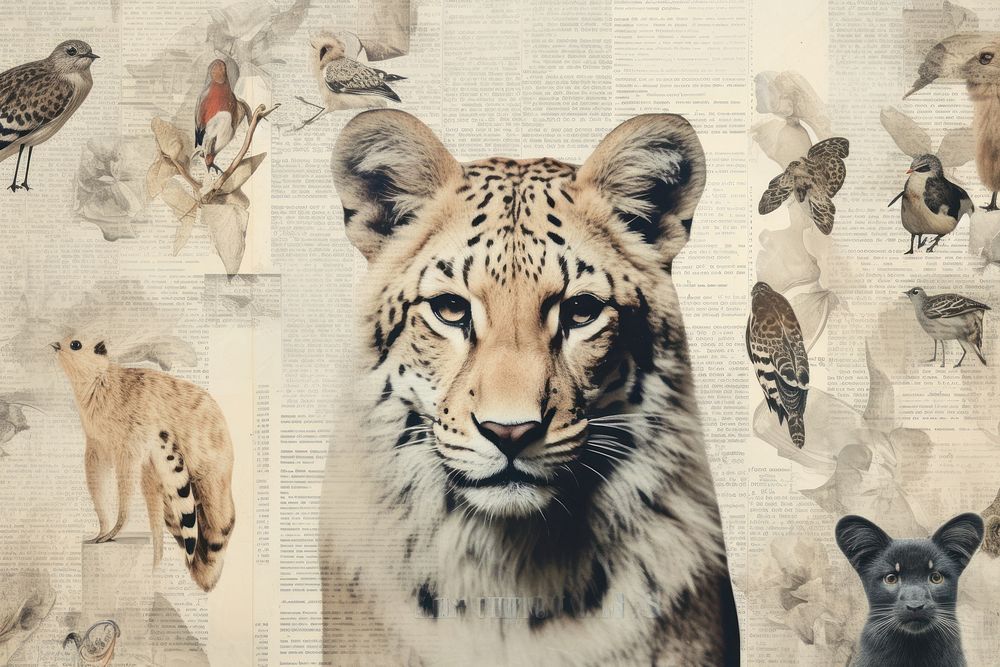 Wild animals border wildlife leopard | Free Photo Illustration - rawpixel