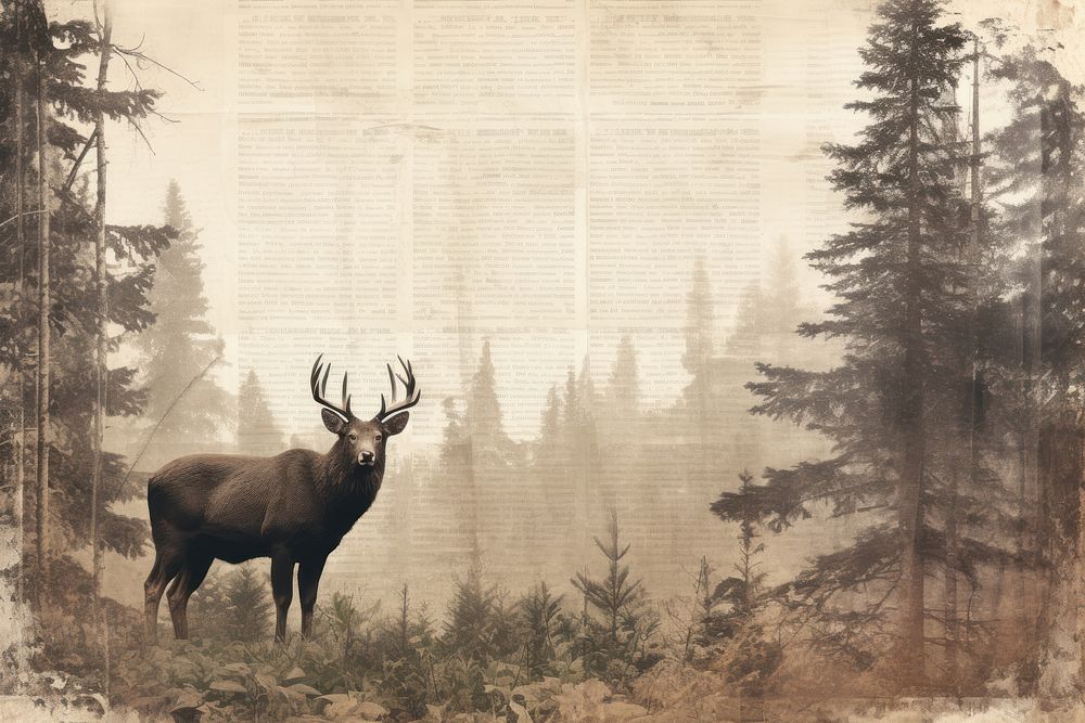 Wild animals and forest border | Free Photo Illustration - rawpixel