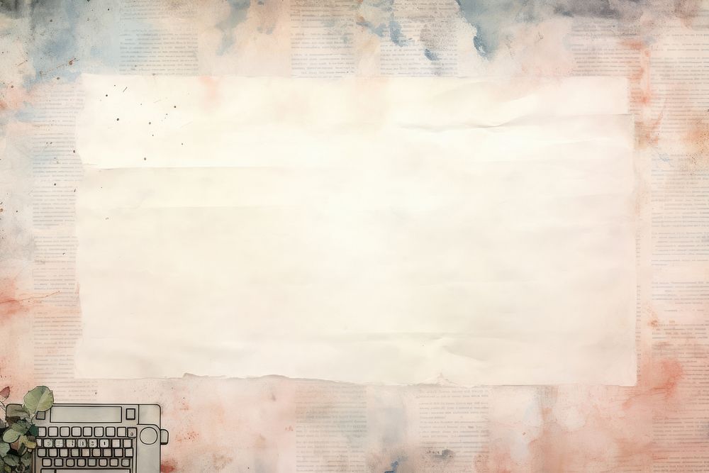 Old typewriter watercolour border paper | Premium Photo Illustration ...