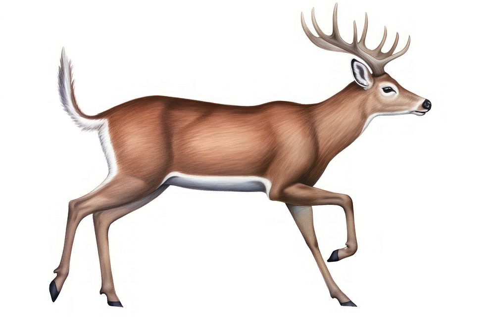 Deer dancing wildlife animal mammal. | Premium Photo Illustration ...