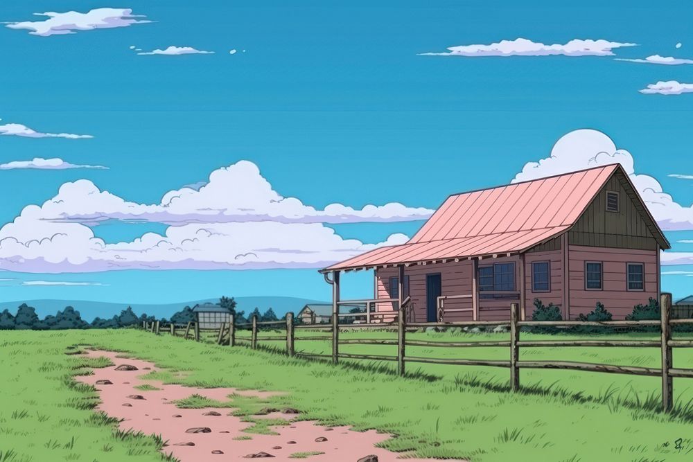 Countryside architecture landscape building. | Free Photo Illustration ...