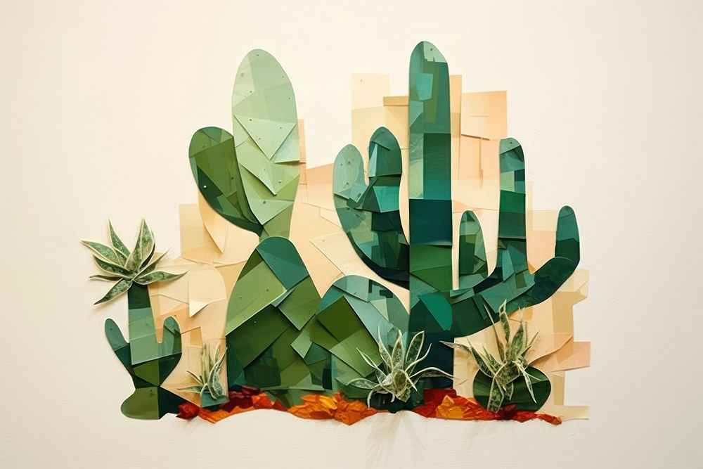 Cactus art collage plant. | Free Photo Illustration - rawpixel