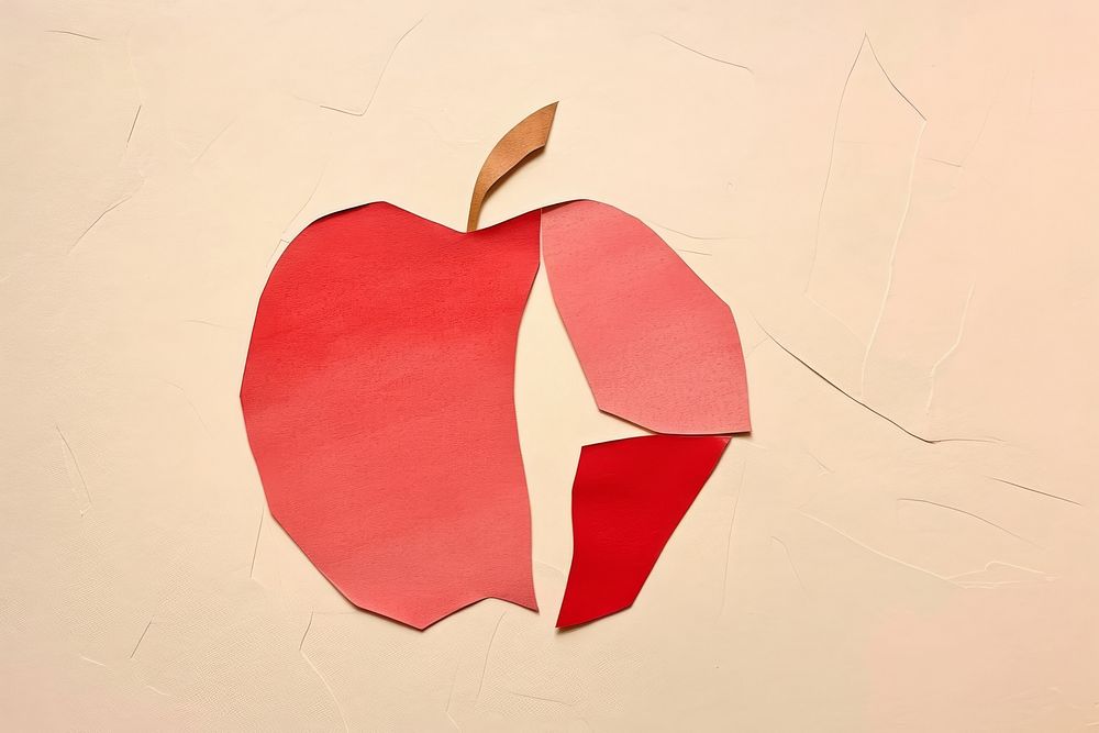 Apple art paper leaf. | Free Photo Illustration - rawpixel