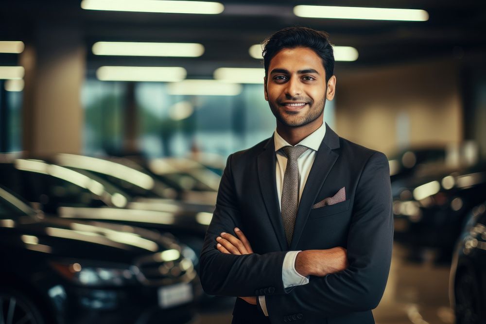 Happy indian car dealer showroom | Free Photo - rawpixel