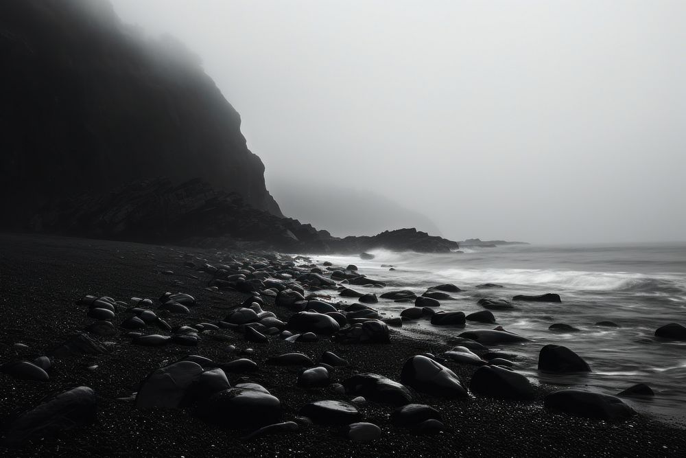 Dark background beach sky monochrome | Free Photo - rawpixel