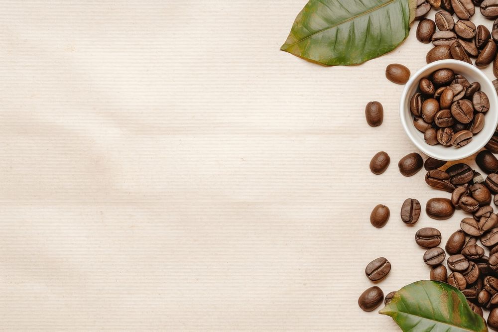Coffee beans border backgrounds paper | Premium Photo Illustration ...