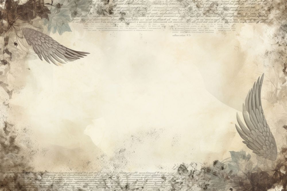 Angel wings border backgrounds paper | Free Photo Illustration - rawpixel