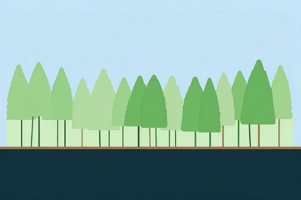Illustration tress border outdoors nature | Free Photo Illustration ...