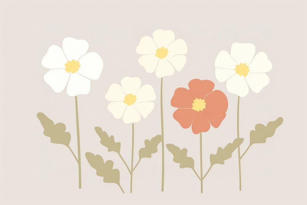 Illustration simple flowers pattern petal | Free Photo Illustration ...
