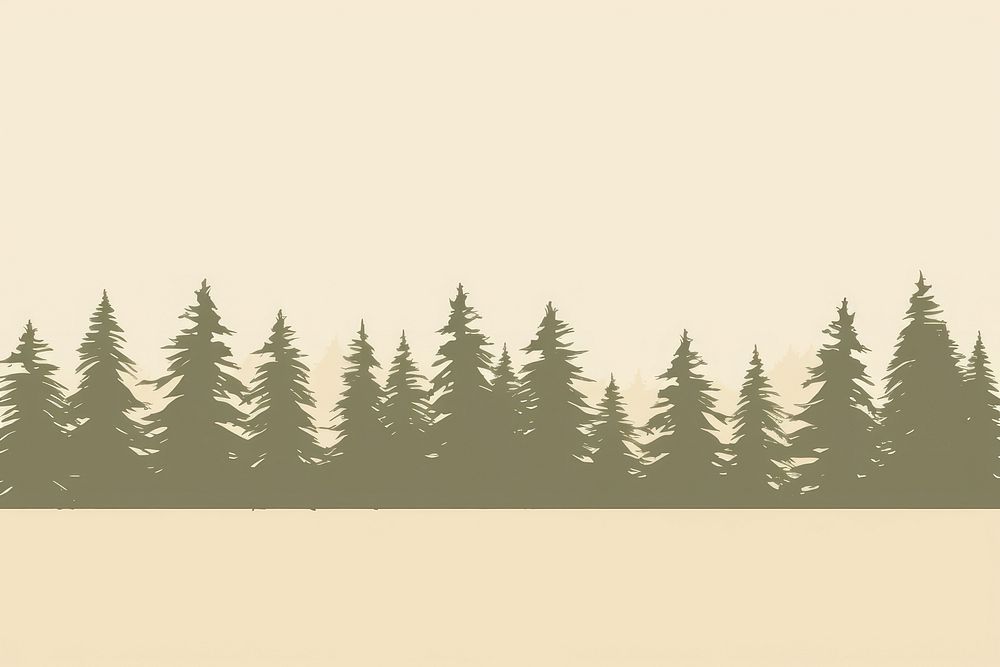 Illustration pine tress border outdoors | Premium Photo Illustration ...