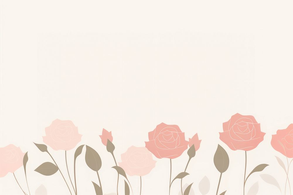 Illustration rose flowers border pattern | Premium Photo Illustration ...