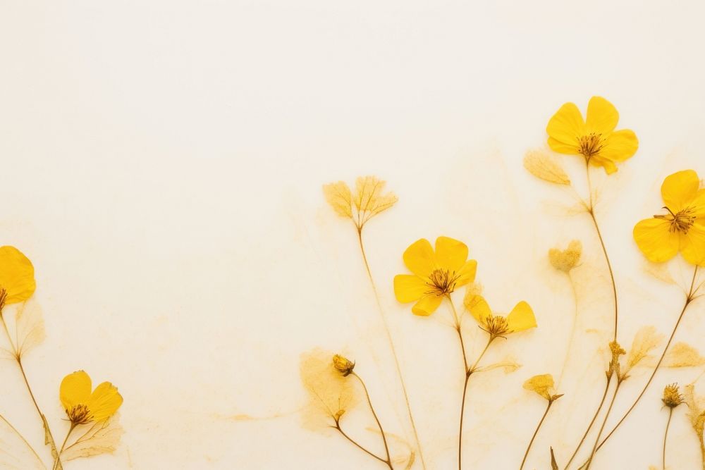 Real pressed yellow flowers backgrounds | Premium Photo - rawpixel