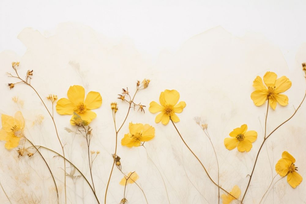 Real pressed yellow flowers backgrounds | Premium Photo - rawpixel