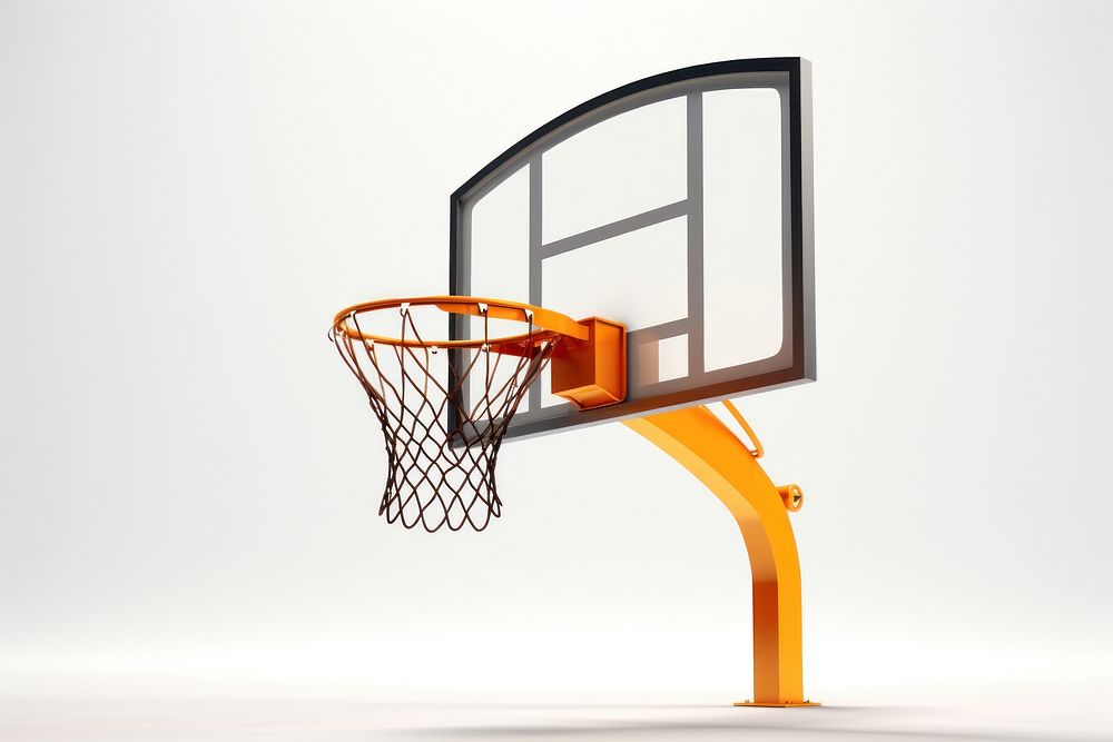 Basketball hoop white background playground | Free Photo Illustration ...
