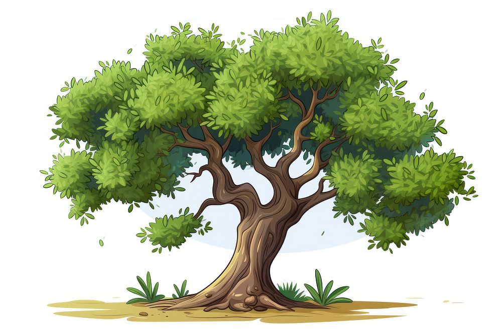 Olive tree outdoors cartoon nature. | Free Photo Illustration - rawpixel