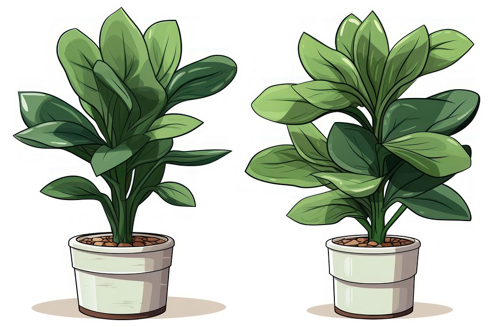 Indoor plant cartoon leaf houseplant. | Premium Photo Illustration ...