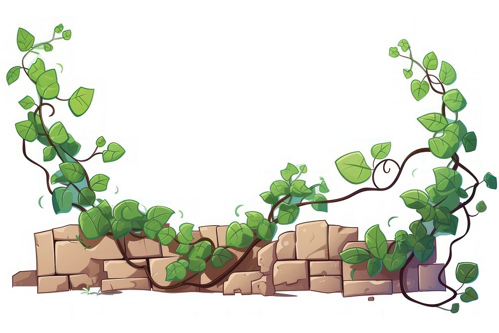 Vines wall cartoon plant. | Free Photo Illustration - rawpixel
