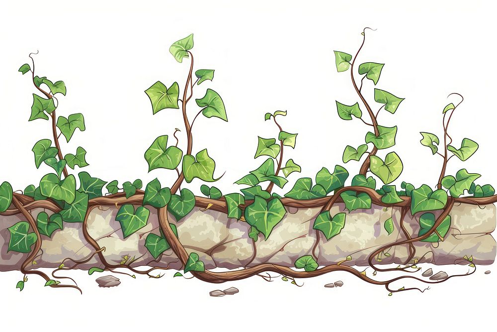 Vines cartoon plant wall. | Premium Photo Illustration - rawpixel