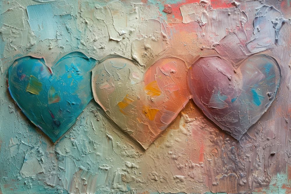 Heart bas relief pattern paint | Free Photo - rawpixel