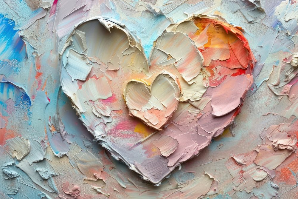 Heart bas relief pattern paint | Free Photo - rawpixel