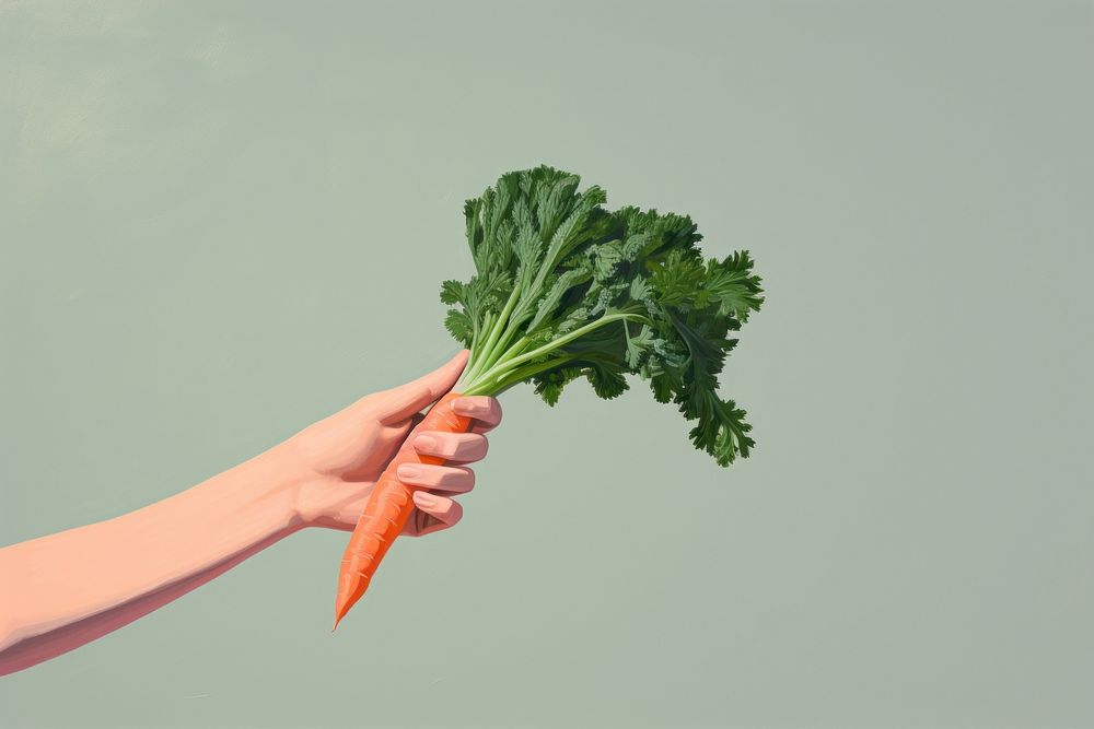 Hand holding carrot vegetable plant | Free Photo Illustration - rawpixel