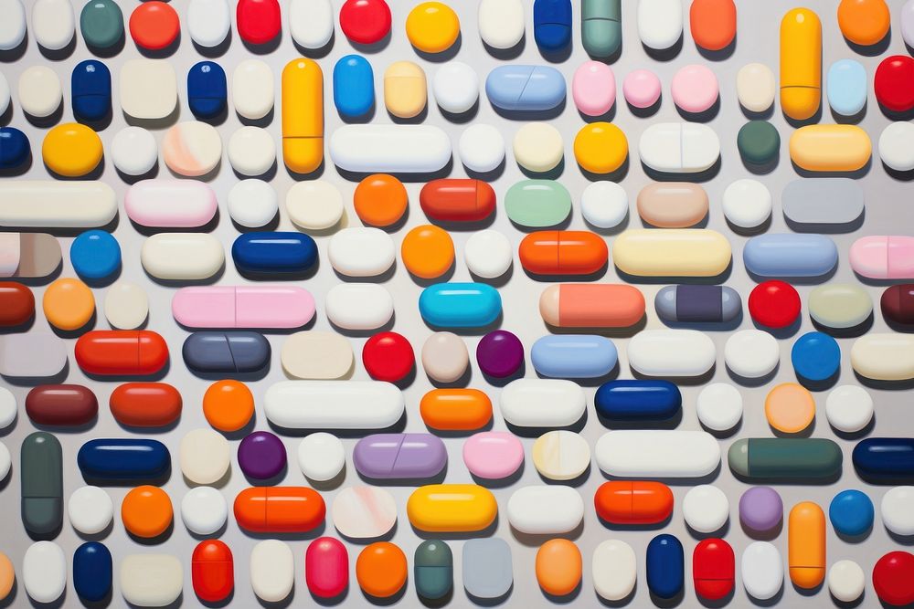Pills pattern arrangement backgrounds repetition. | Premium Photo ...