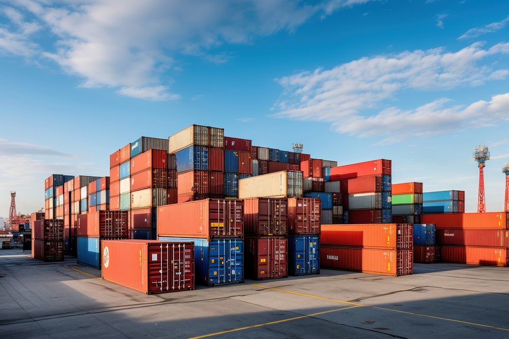 Container port architecture delivering | Free Photo - rawpixel