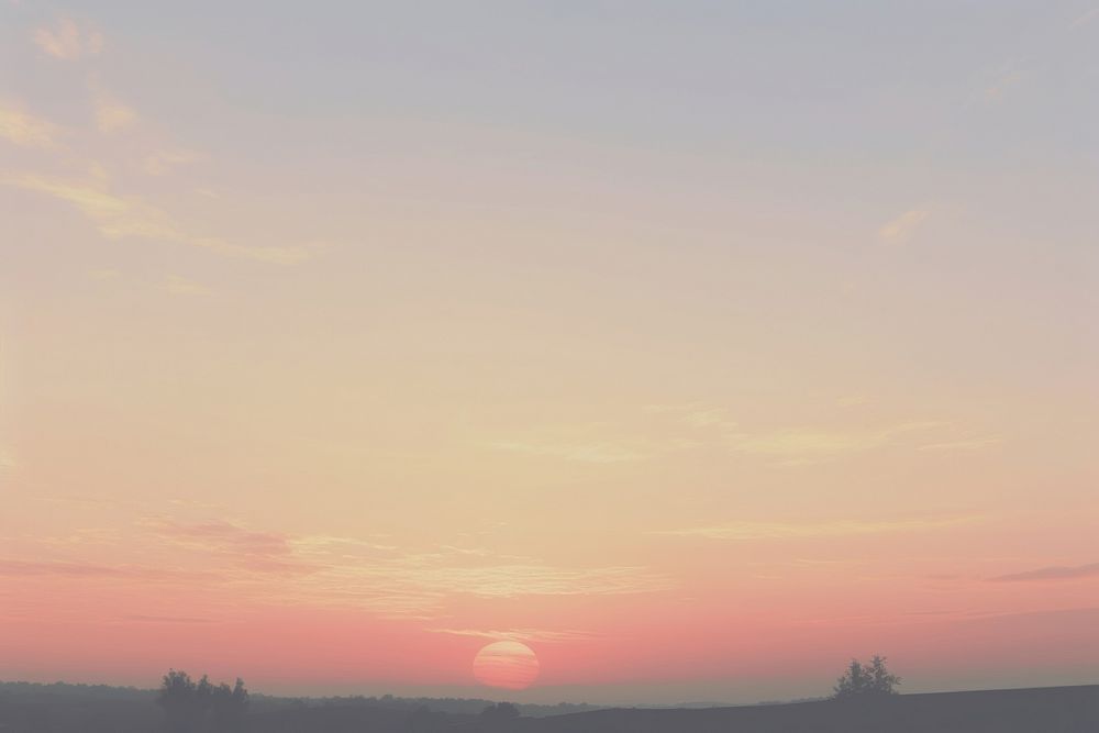 Aesthetic sunset landscape wallpaper outdoors | Premium Photo - rawpixel