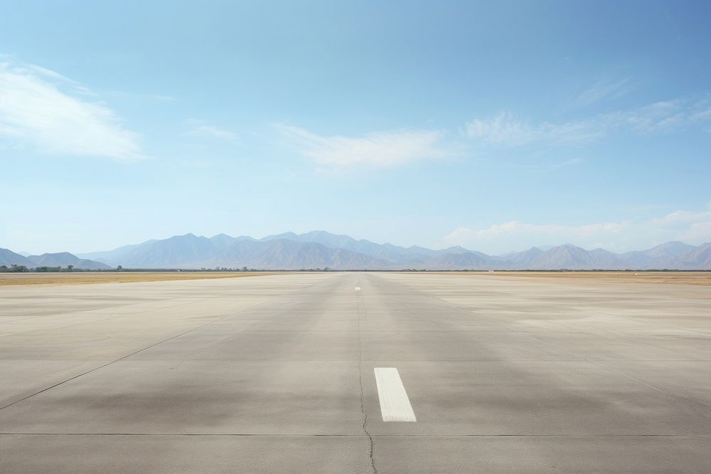 Runway airport outdoors airfield horizon. | Free Photo - rawpixel