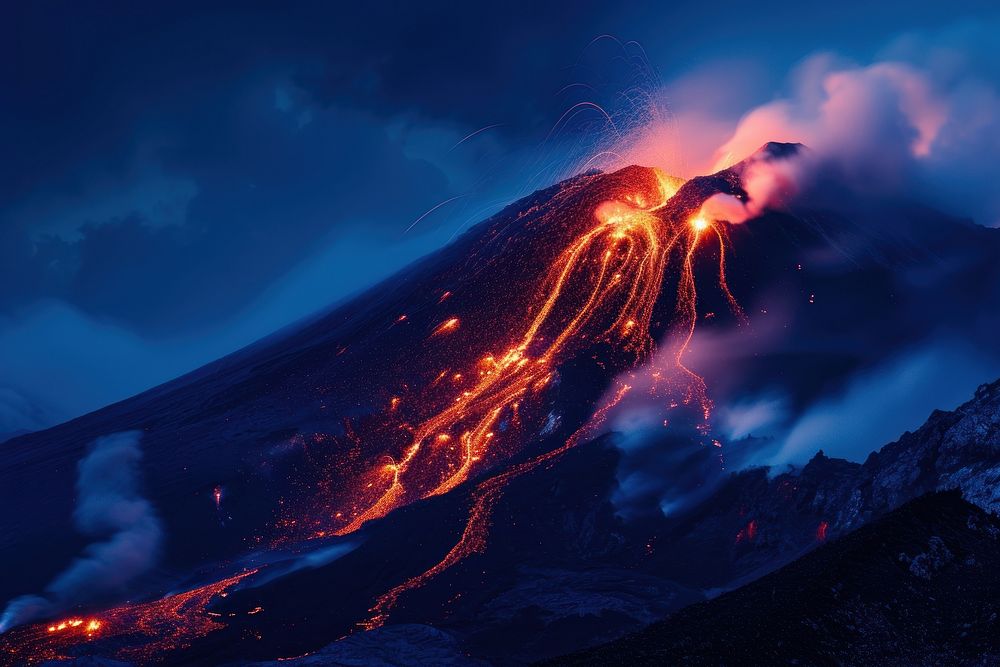 Volcano mountain outdoors nature. | Premium Photo - rawpixel