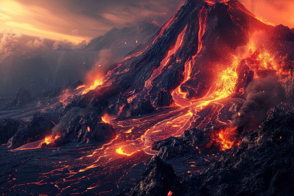 Volcano mountain outdoors nature. | Premium Photo - rawpixel