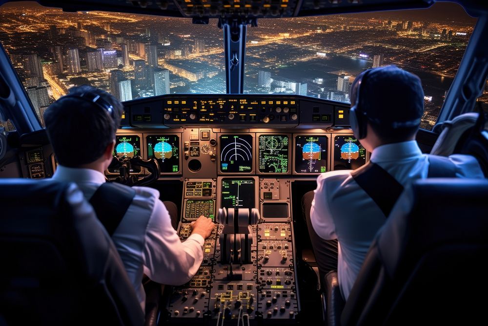 Airplane cockpit 2 pilot aircraft | Free Photo - rawpixel