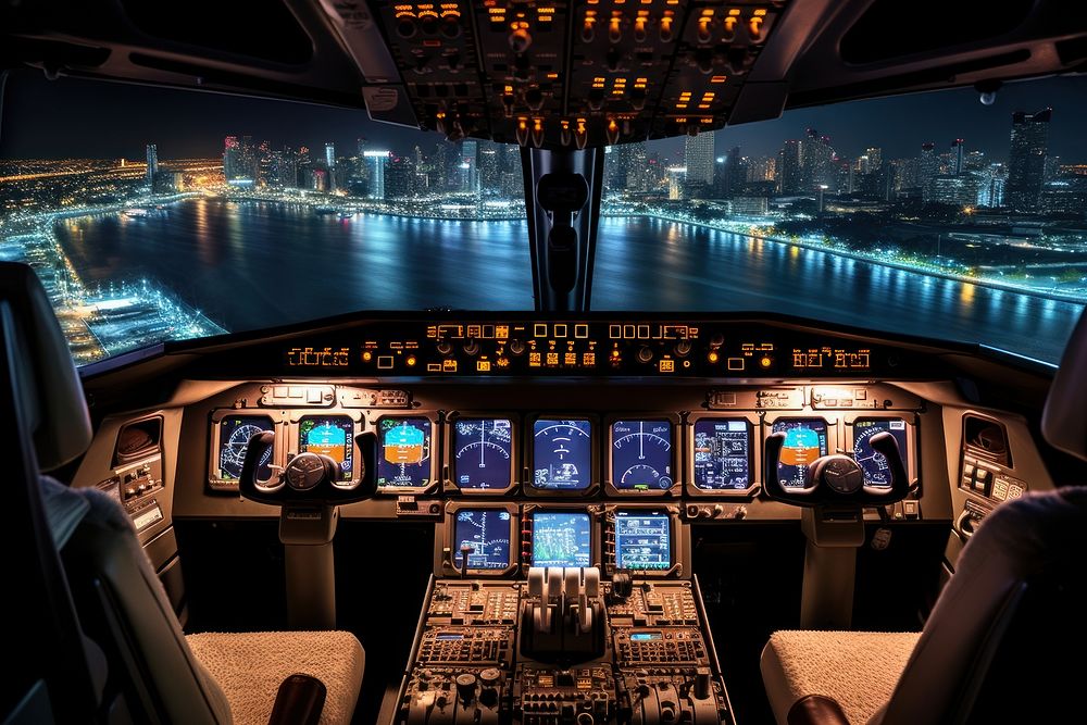 Airplane cockpit 2 pilot aircraft | Free Photo - rawpixel