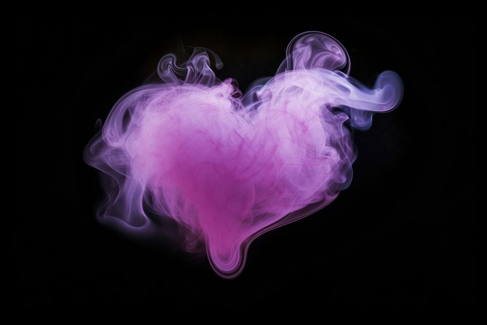 Heart fog effect purple black | Premium Photo Illustration - rawpixel